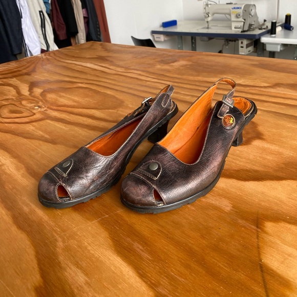 eject | Shoes | Italian Leather Eject Slingback Heels | Poshmark